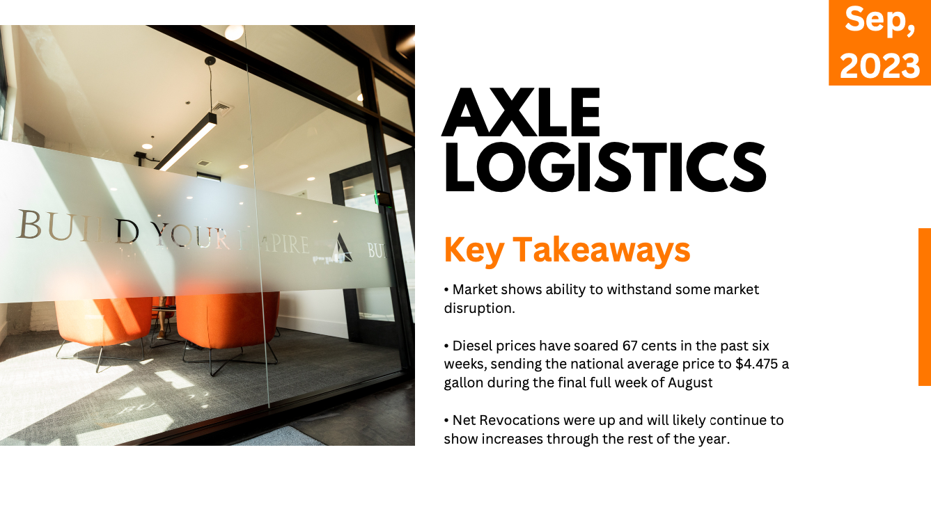 Axle Advantage Newsletter: September 2023 | Axle Logistics